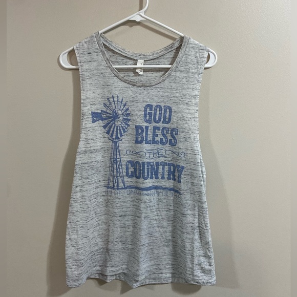junk gyspy | Tops | Junk Gypsy God Bless This Country Tank L | Poshmark